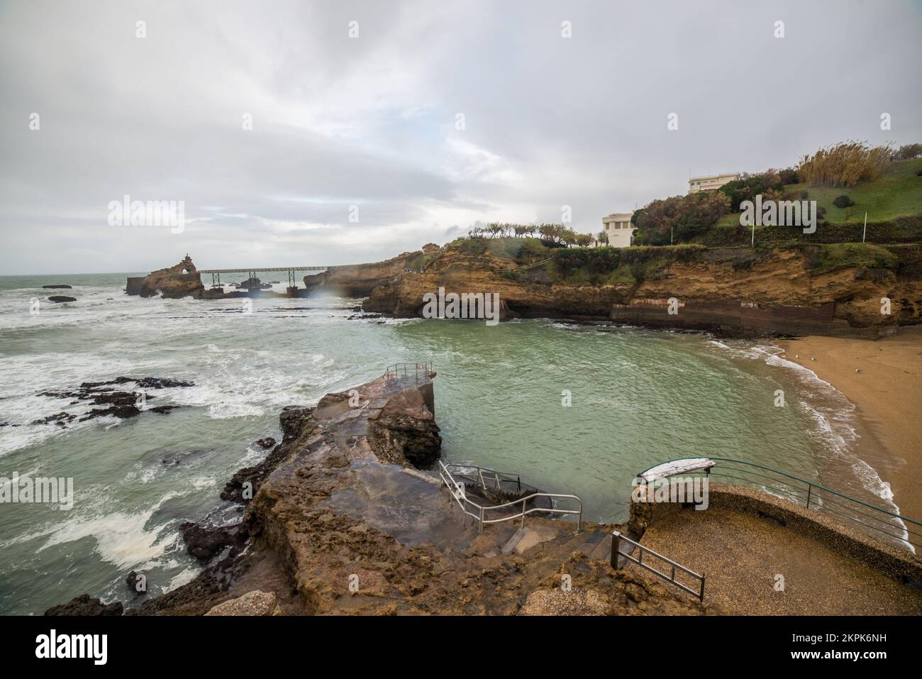 Winter Ocean, Biarritz, France Stock Photo - Alamy