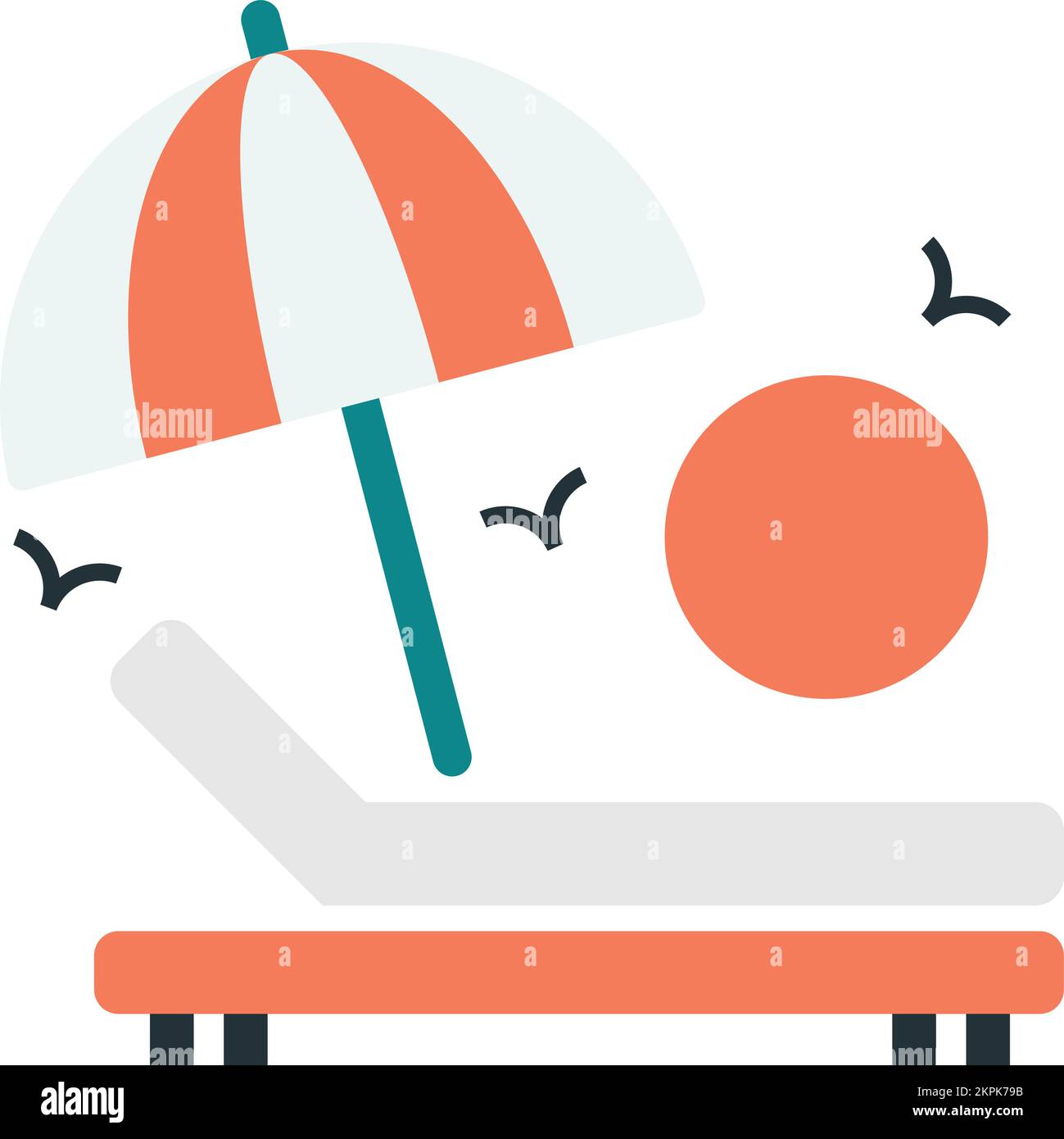 Lounger beach beds Stock Vector Images - Alamy