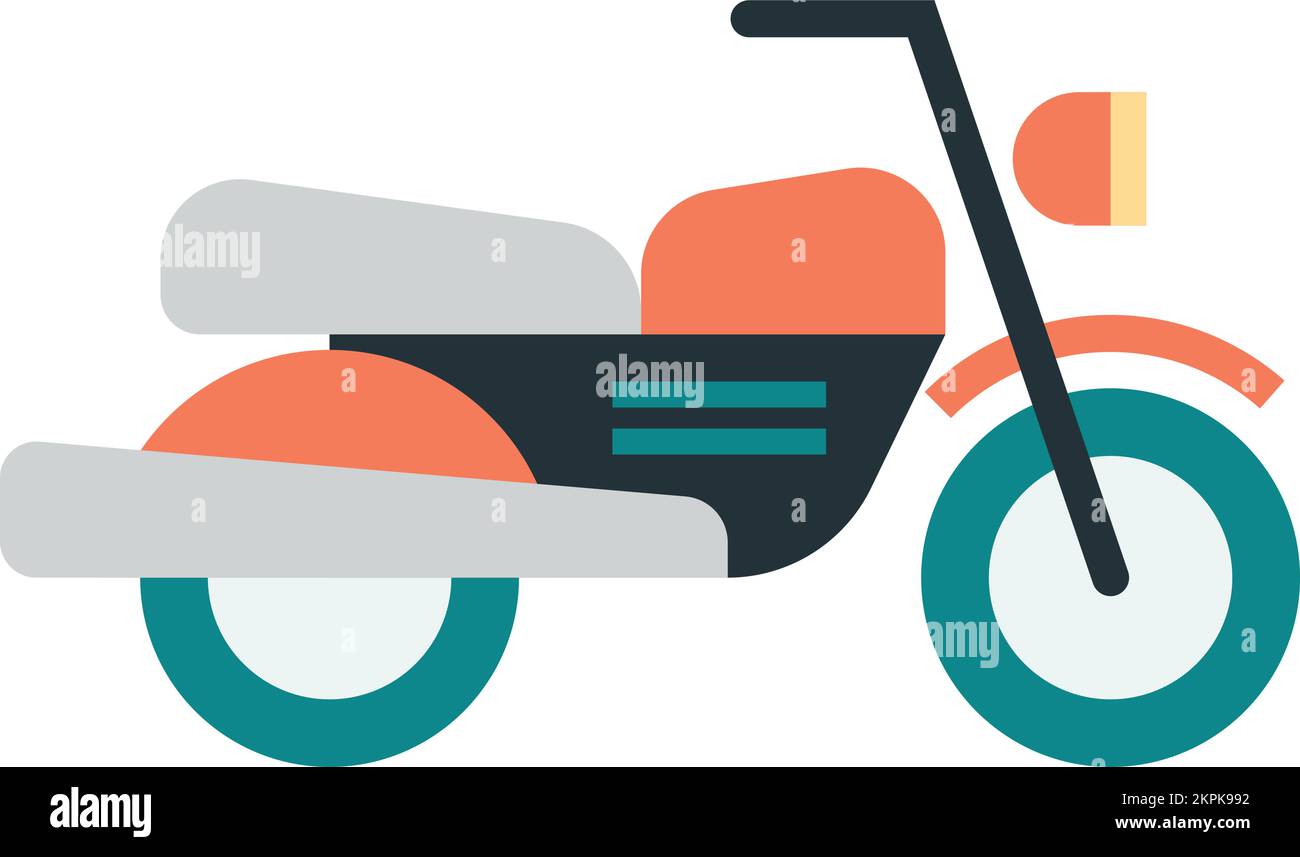 vintage motorcycle illustration in minimal style isolated on background ...