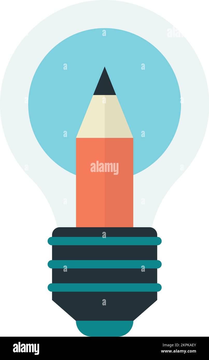 Graphic pencil light bulb pencil Stock Vector Images - Alamy