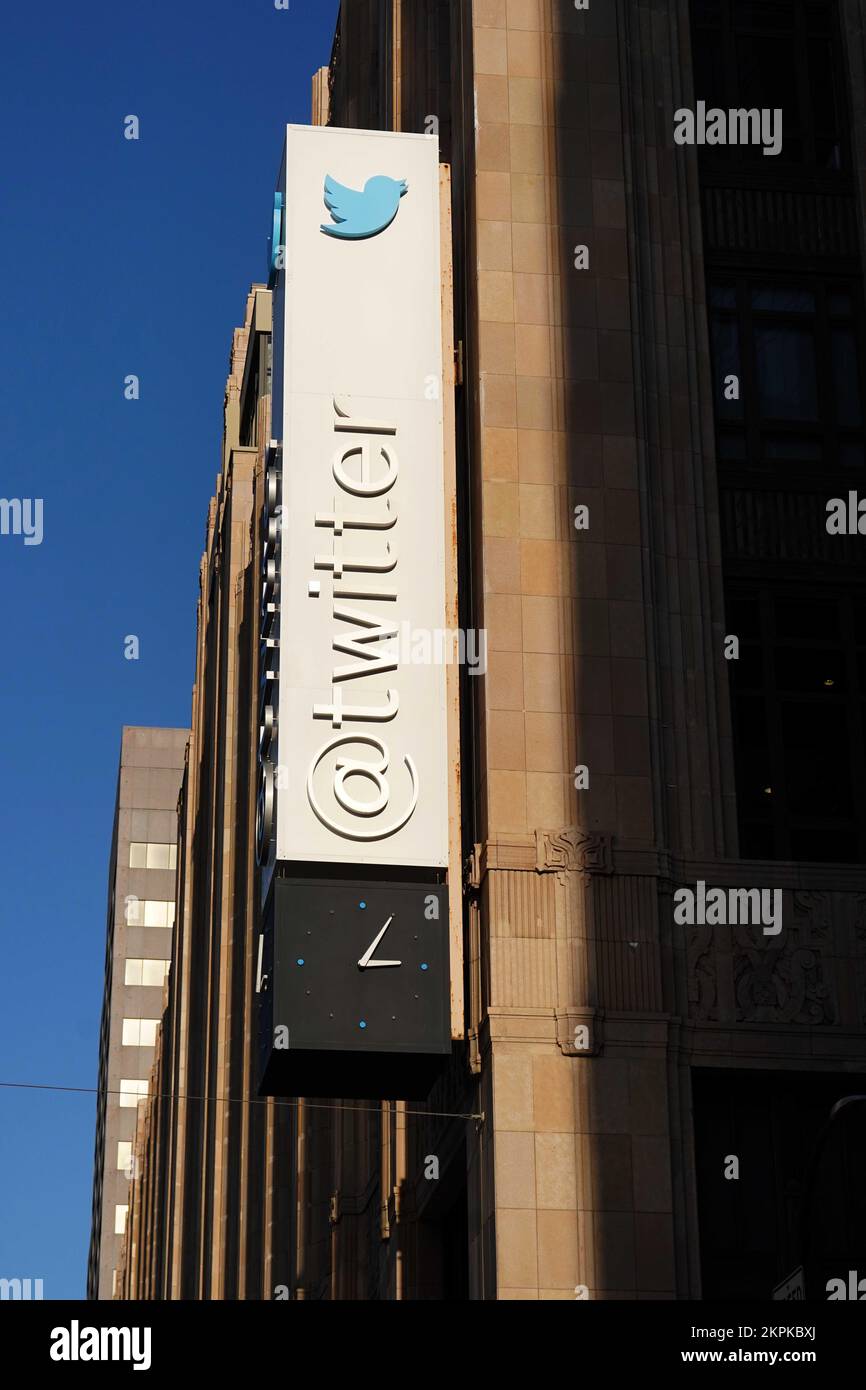 The Twitter headquarters building, Thursday, Nov. 24, 2022, in San ...