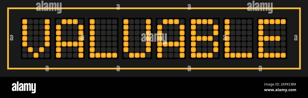 Orange color led banner in word valuable on black background Stock ...