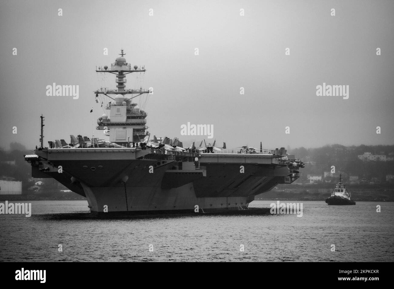 The future uss gerald r ford cvn 78 Black and White Stock Photos ...