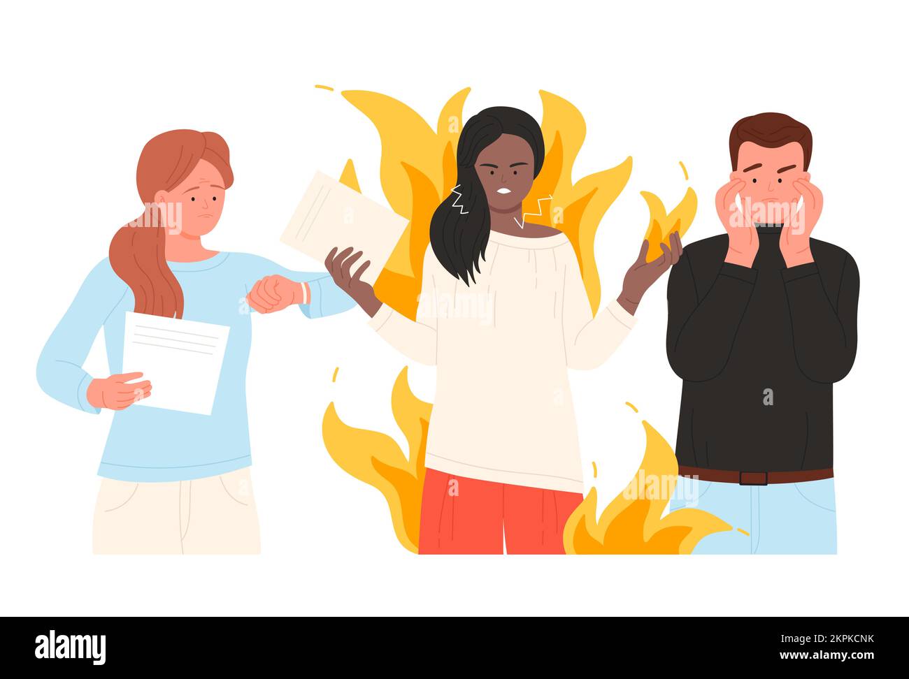 Standing behind fire Stock Vector Images - Alamy