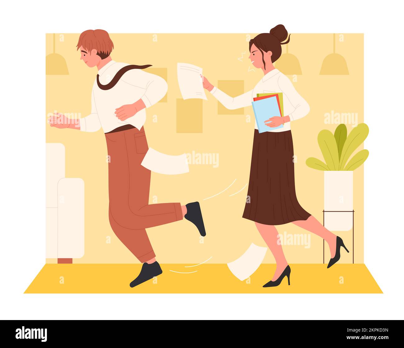 Late for work door Cut Out Stock Images & Pictures - Alamy
