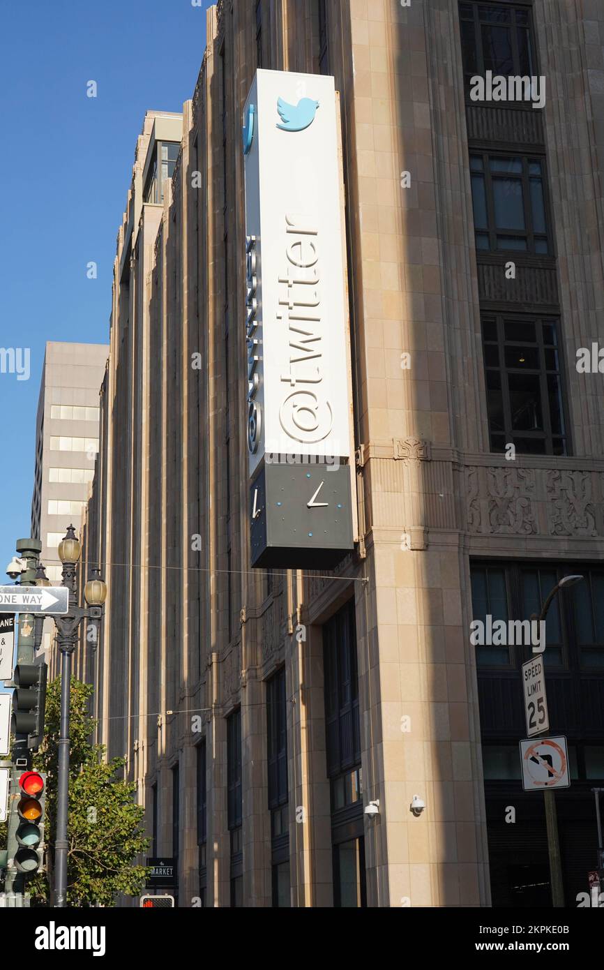 The Twitter headquarters building, Thursday, Nov. 24, 2022, in San ...