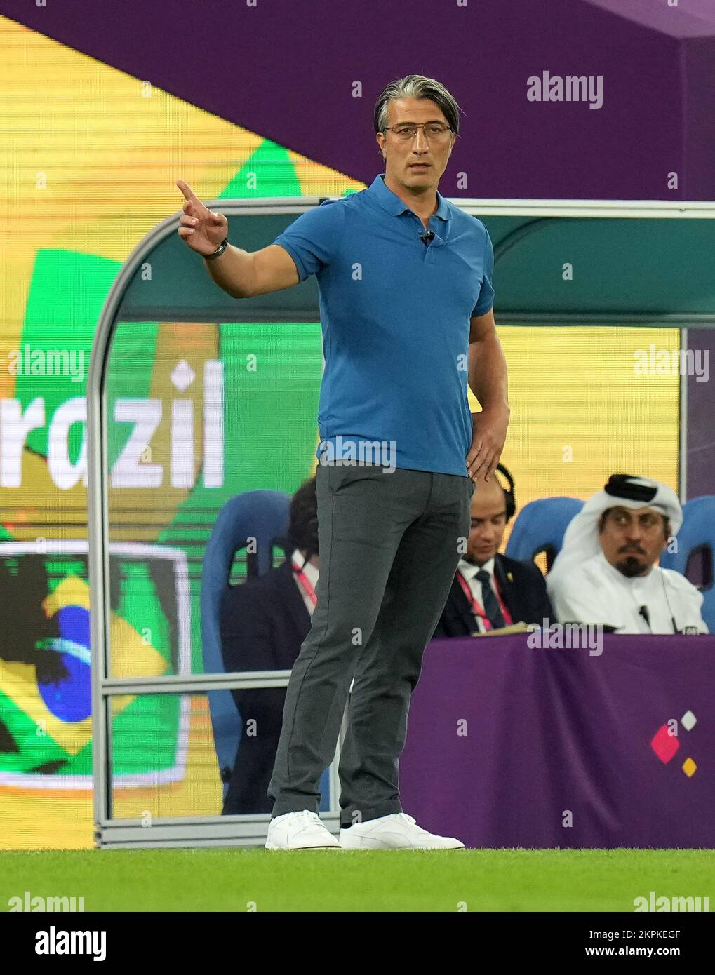 Switzerland manager Murat Yakin gestures on the touchline during the ...