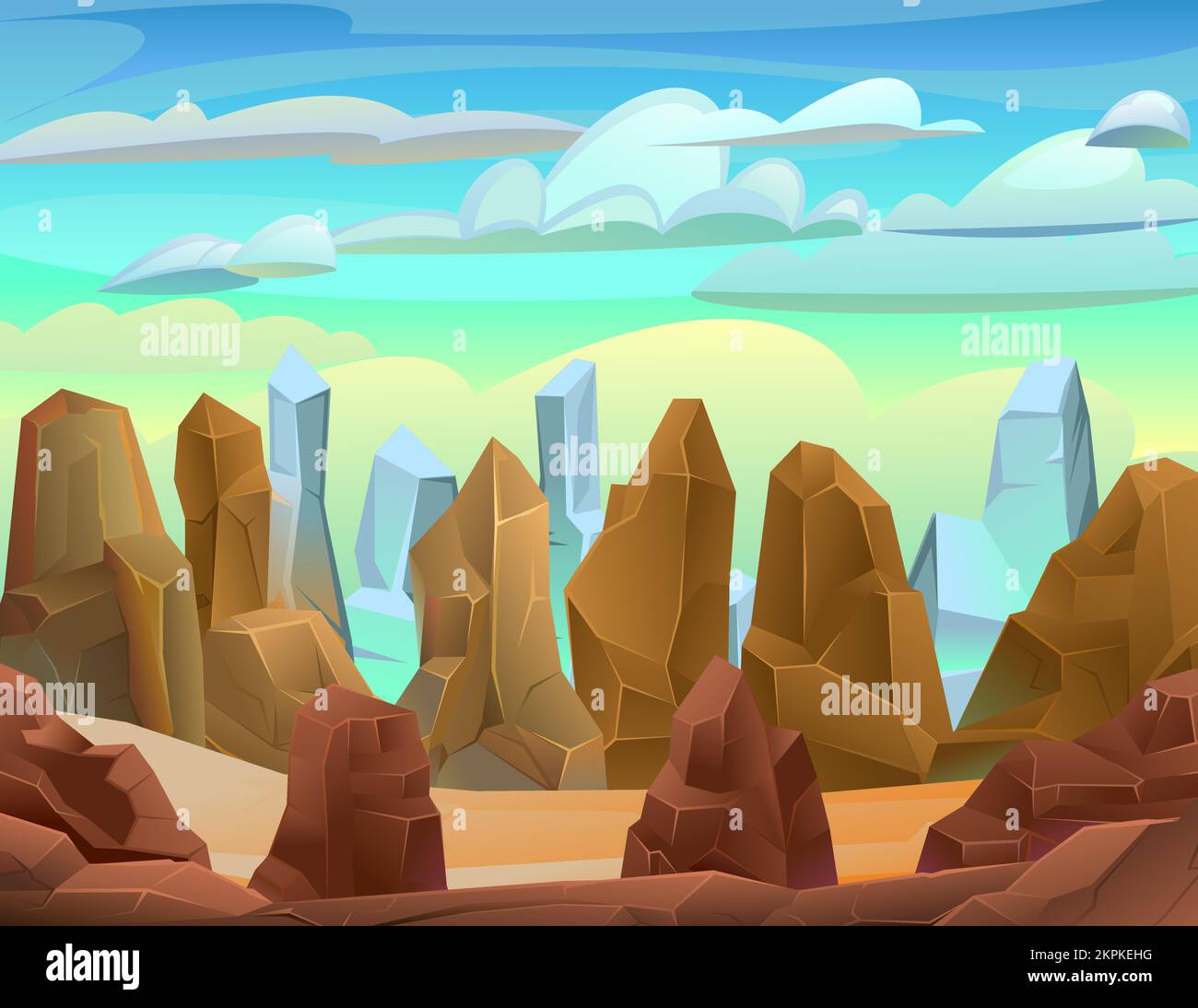Rocks cliffs stone. Landscape mountainous. Natural land desert. Far ...