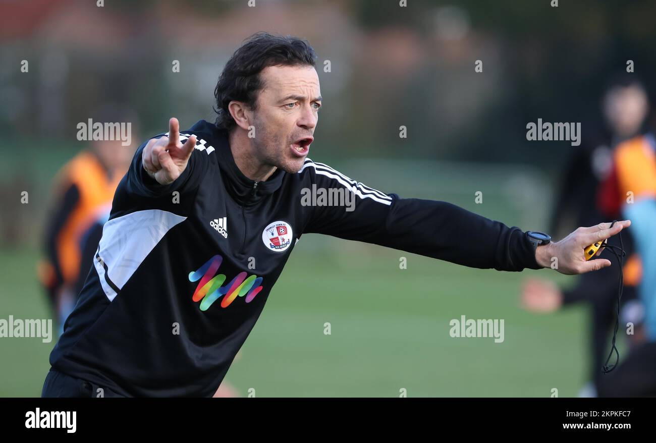Southwater, UK. 28th Nov, 2022. Crawley Town Football Club's newly ...