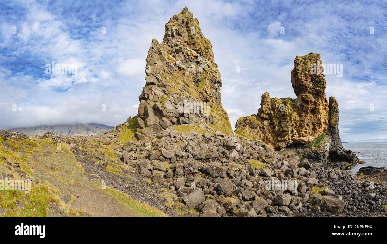 Iceland landscape londrangar snaefellsnes hi-res stock photography and ...