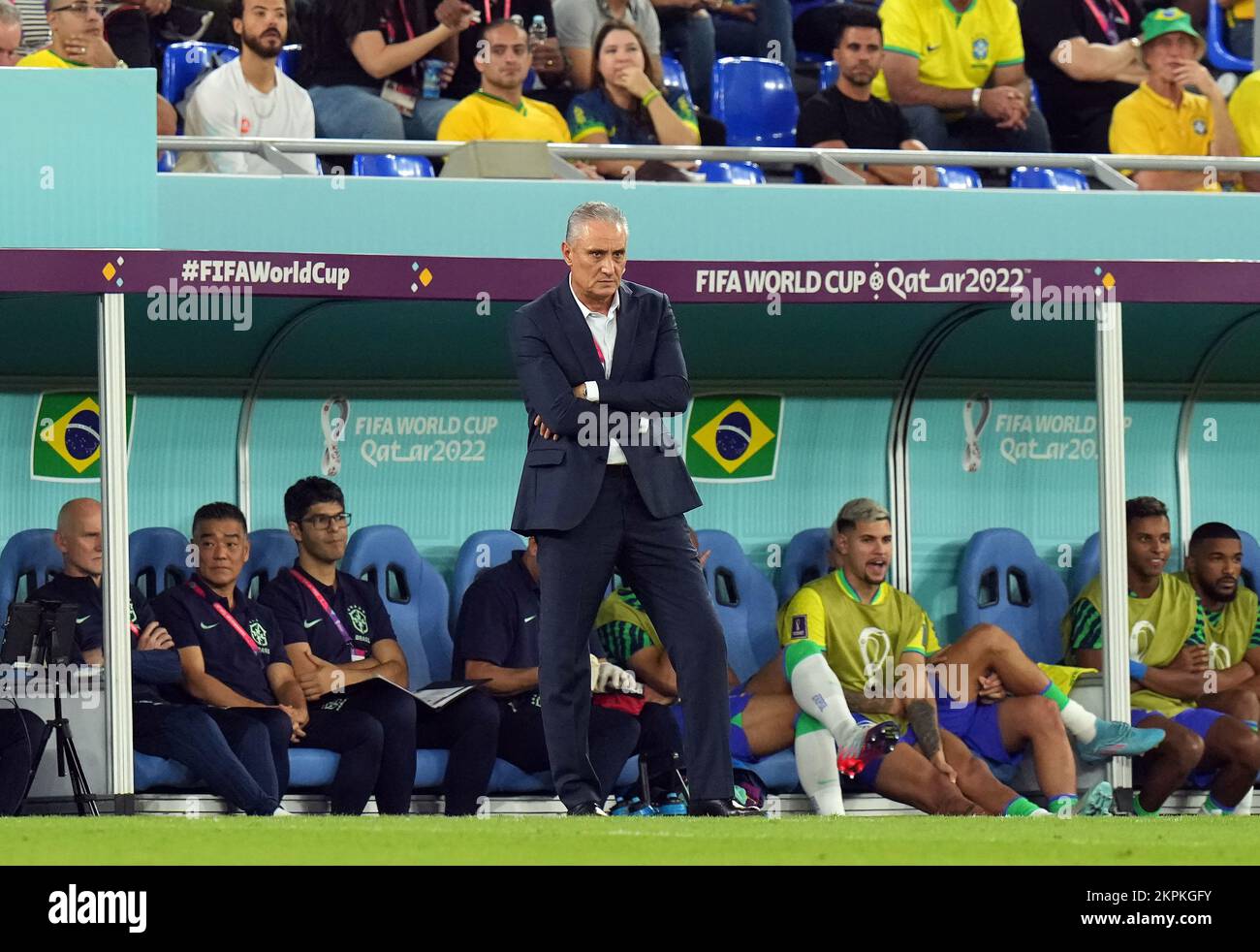 Brazil manager Tite on the touchline during the FIFA World Cup Group G ...