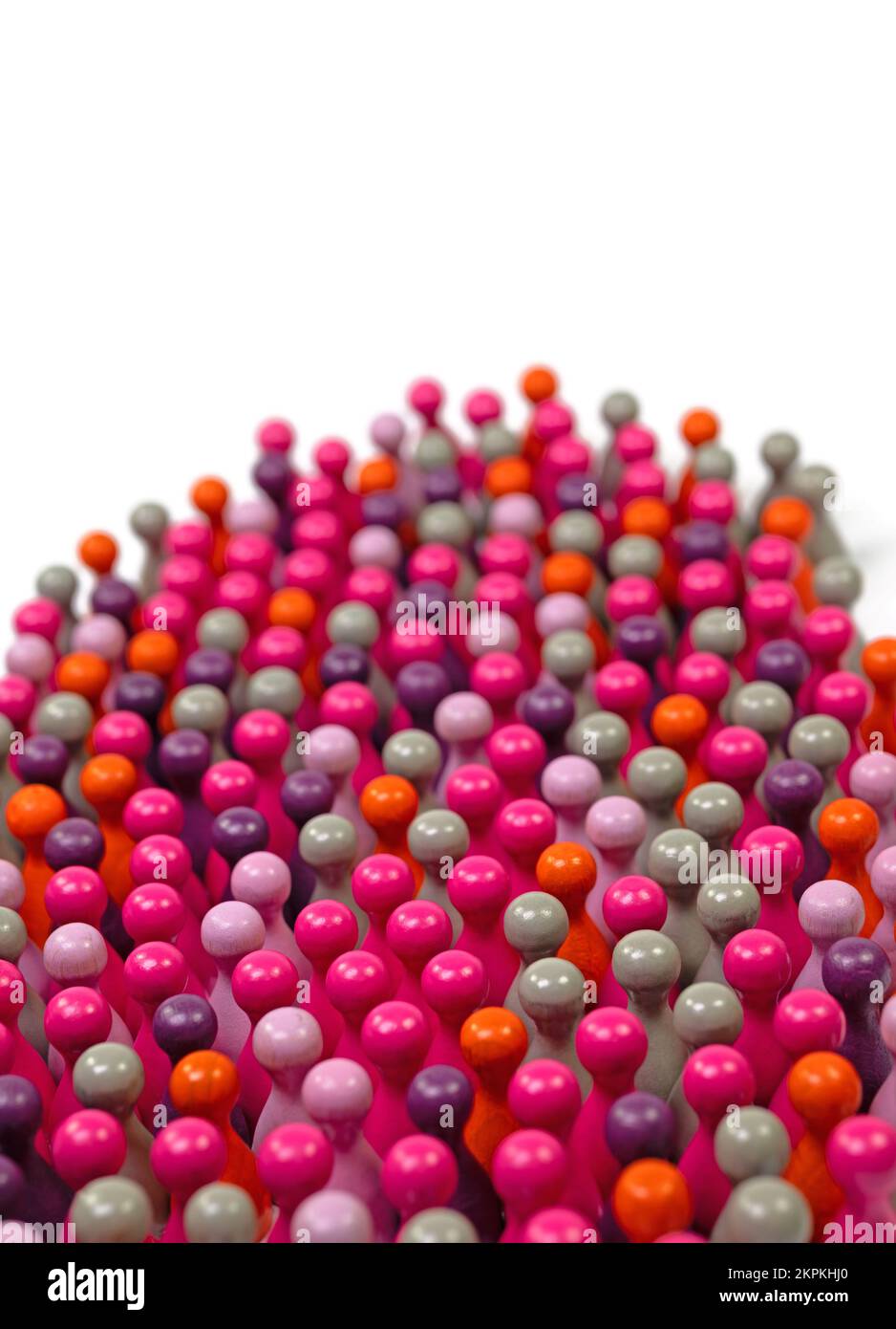 Lots of colorful wooden cones in a close-up Stock Photo - Alamy