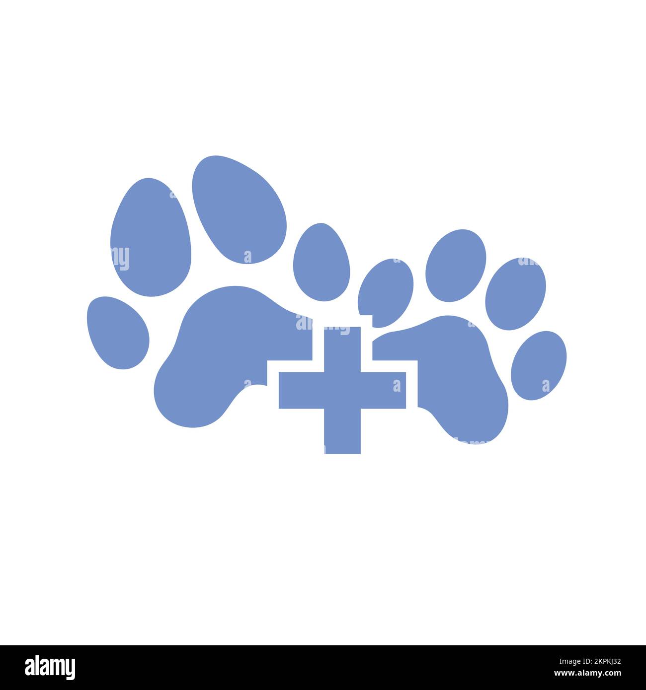 Veterinary clinic logo icon dog and cat paw medical cross vector ...