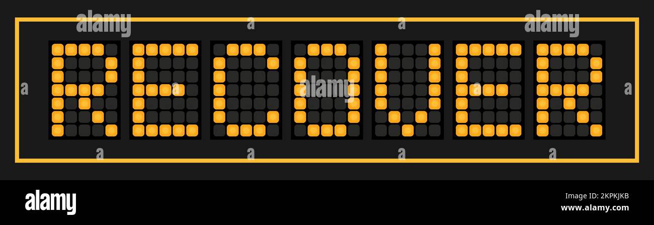 Orange color led in word recover on black background Stock Vector Image ...