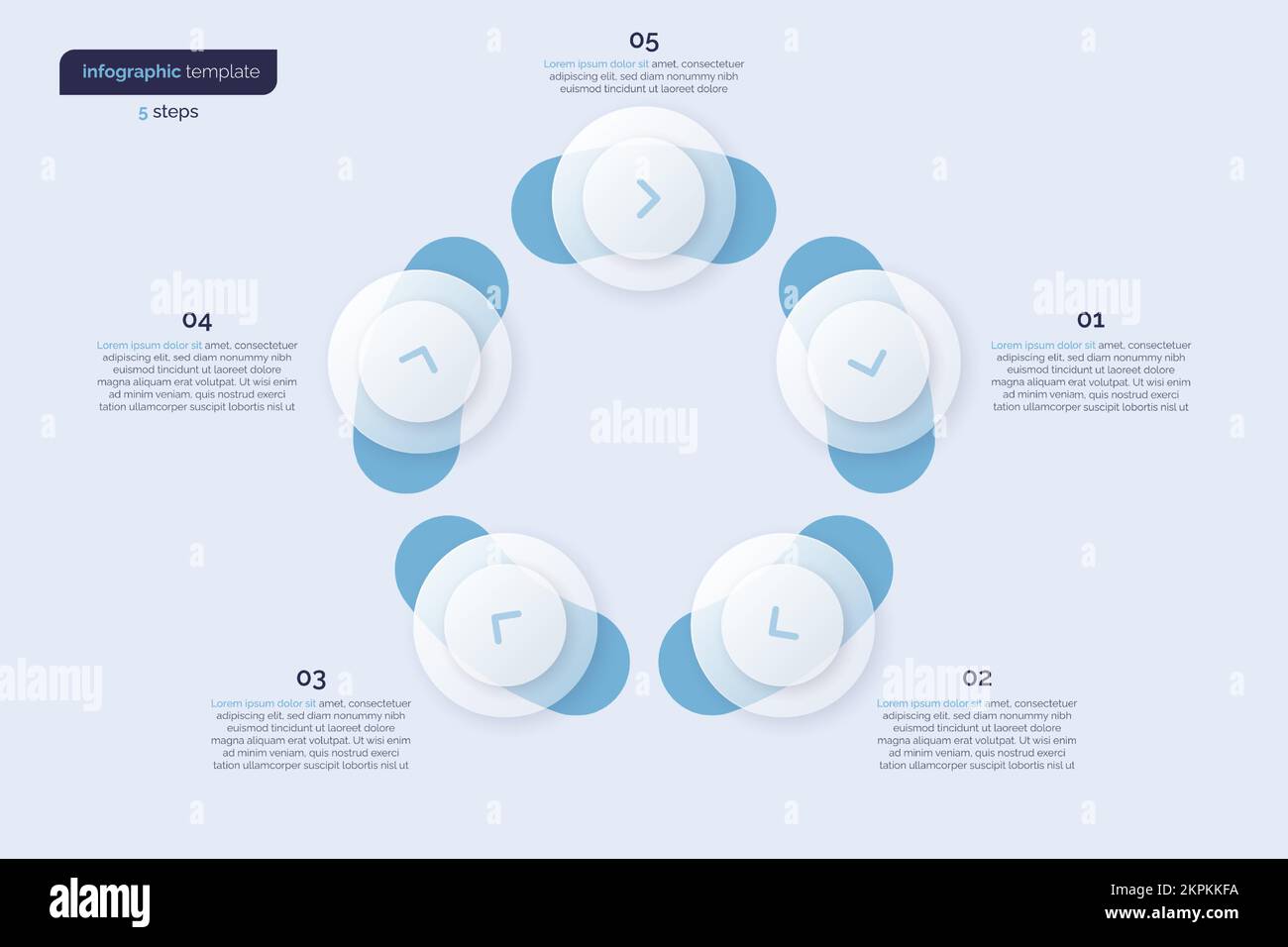 Five option circle infographic design template. Vector illustration ...