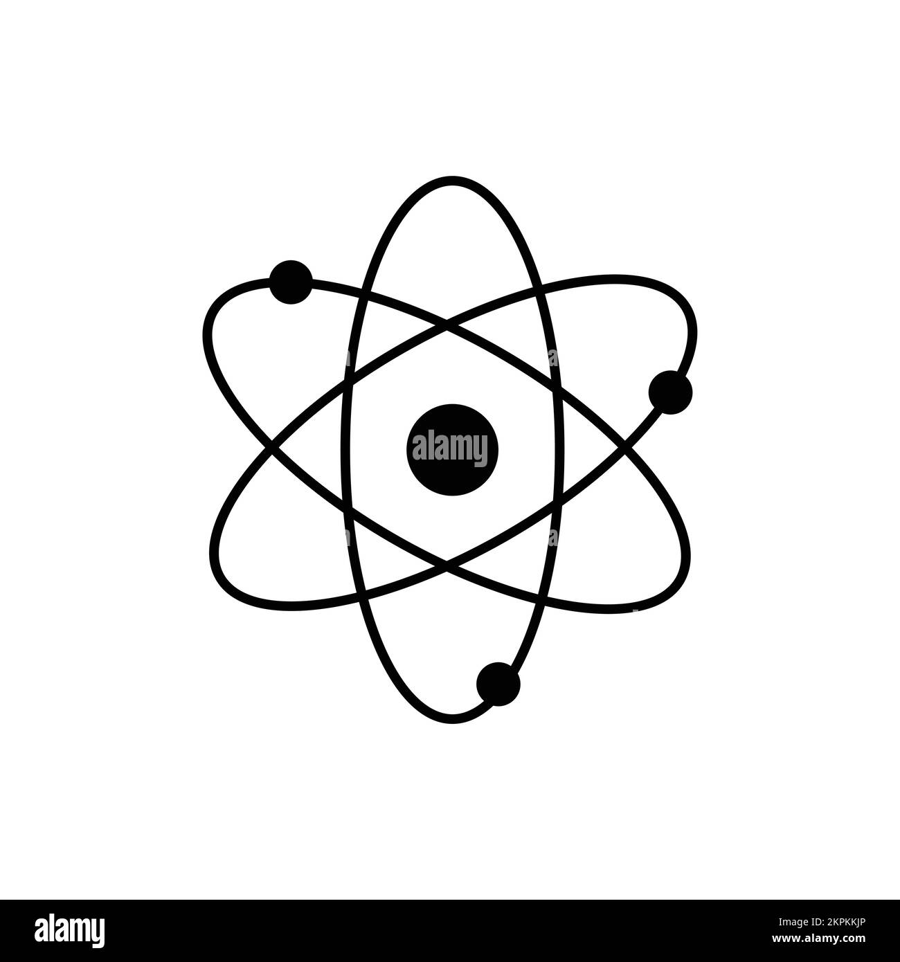 Atom simple symbol icon vector. Science logo symbol Stock Vector Image ...
