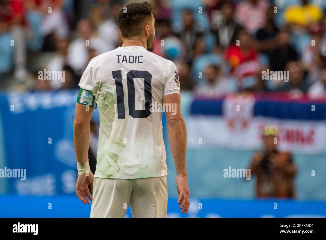Dusan Tadic of Serbia during the FIFA World Cup Qatar 2022 Group B ...