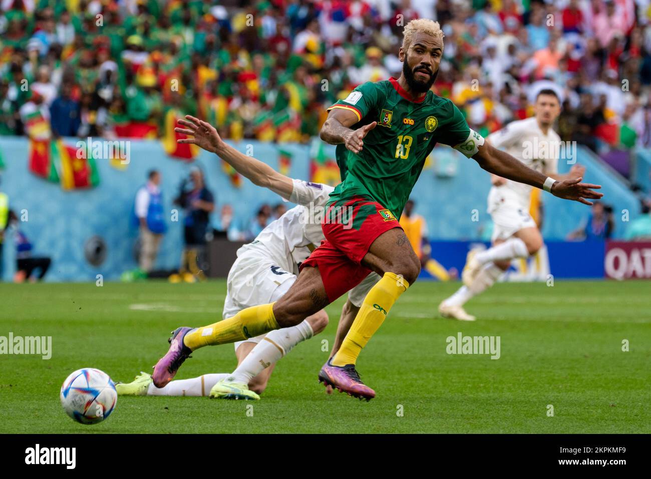 Eric Maxim Choupo-Moting of Cameroon during the FIFA World Cup Qatar ...