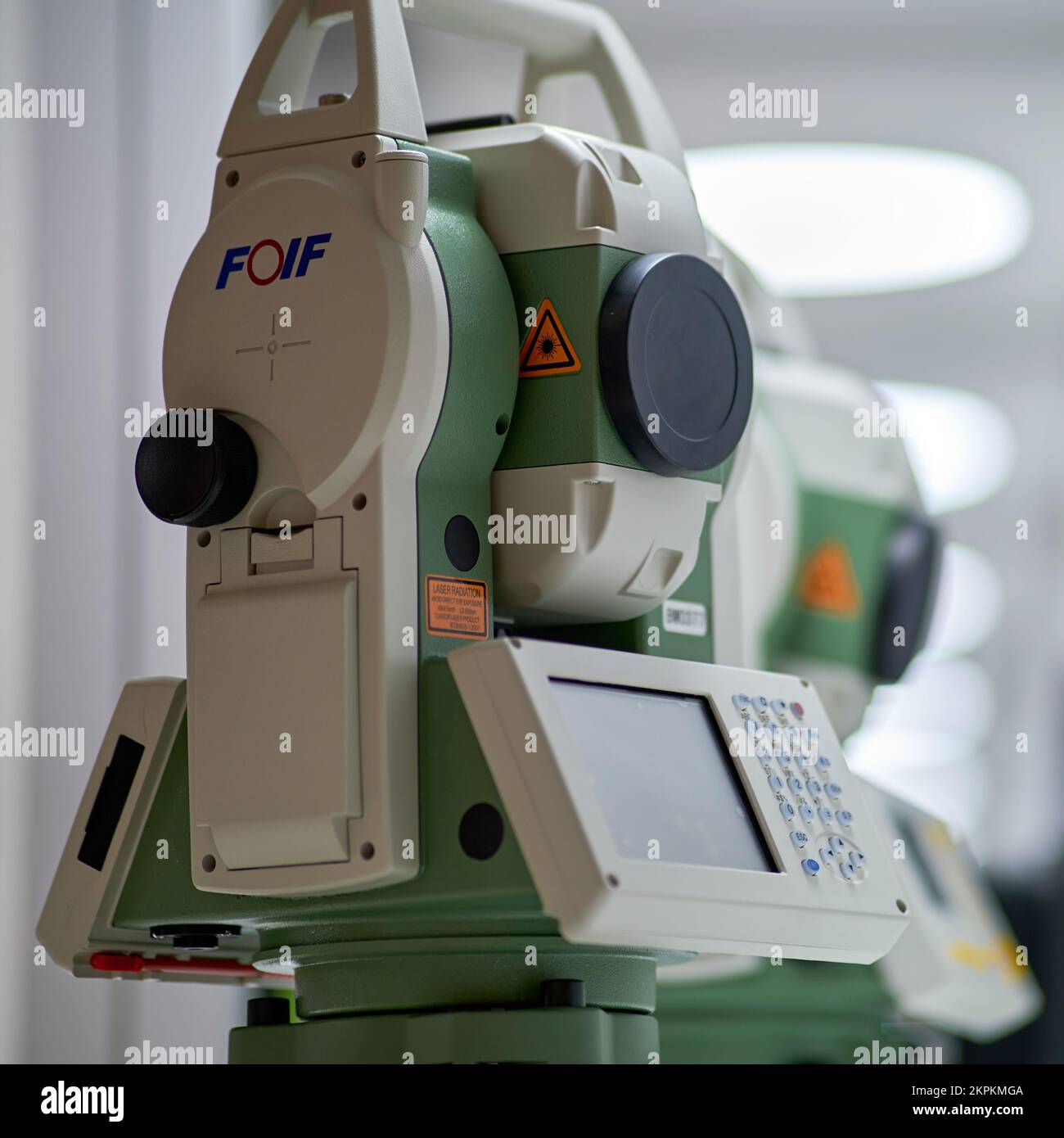 Measuring geodetic instrument for engineering works and topographic survey. Exhibition of ...