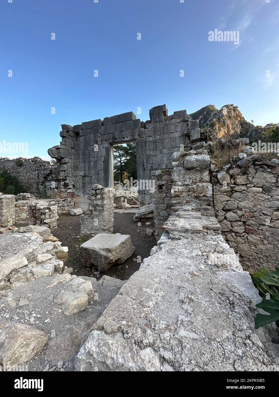 Roman Temple, Olympos Ruins, Cirali, Kemer, Antalya, Anatolia, Turkey ...