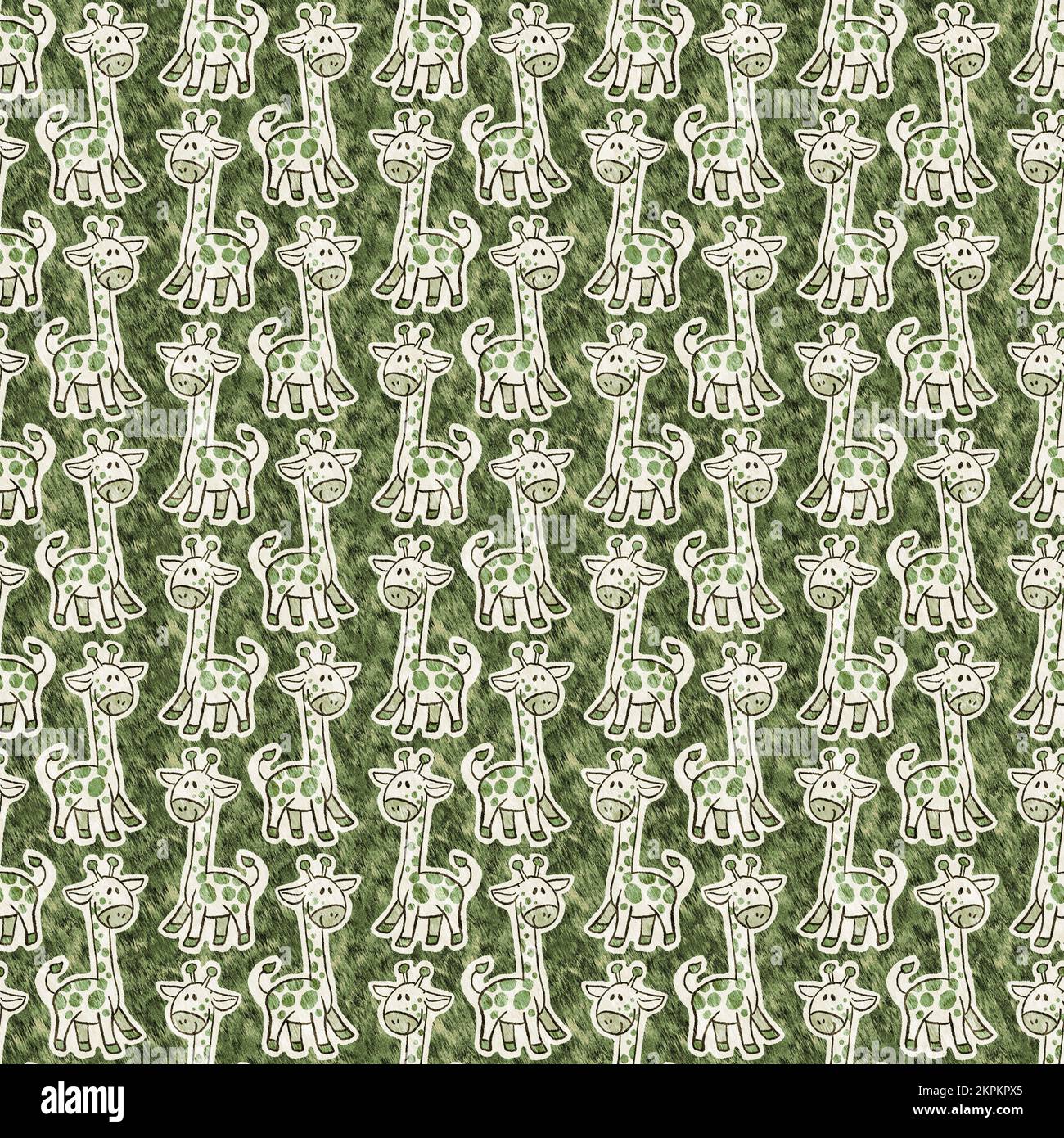 Cute safari wild giraffe animal pattern for babies room decor. Seamless ...