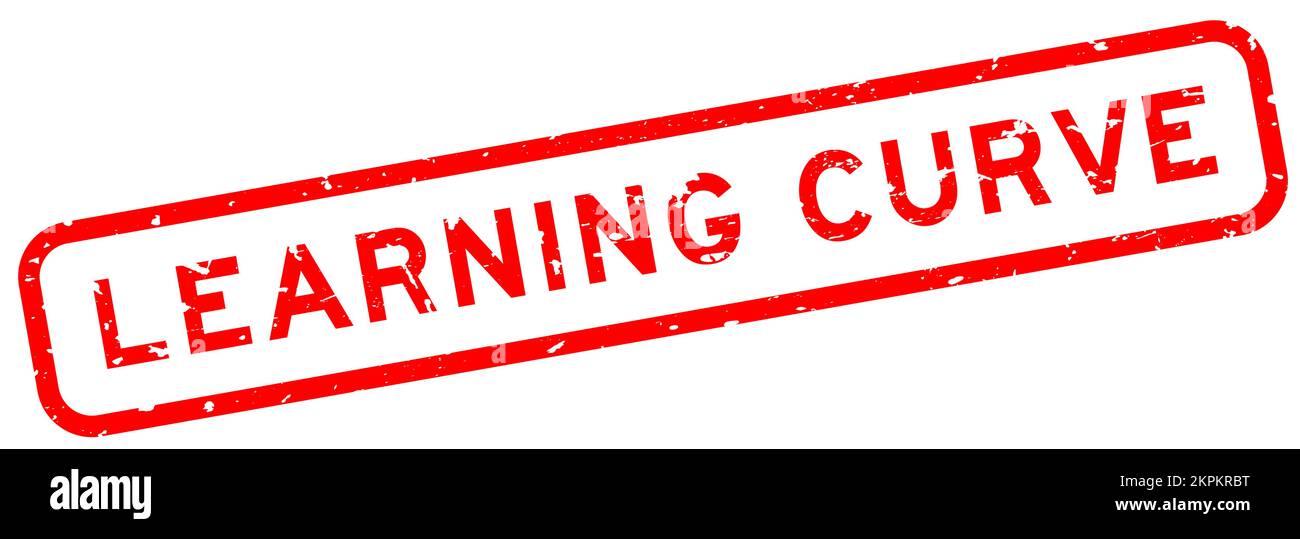 Grunge red learning curve word square rubber seal stamp on white background Stock Vector Image ...