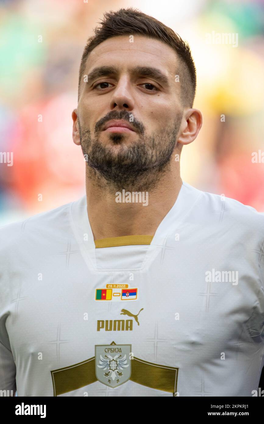 Dusan Tadic of Serbia during the FIFA World Cup Qatar 2022 Group B ...