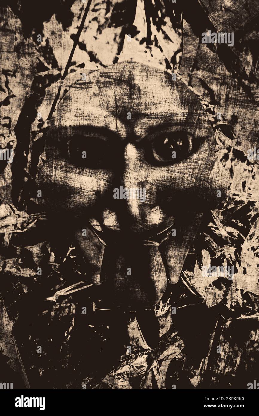 Mystery of the ghastly face hi-res stock photography and images - Alamy