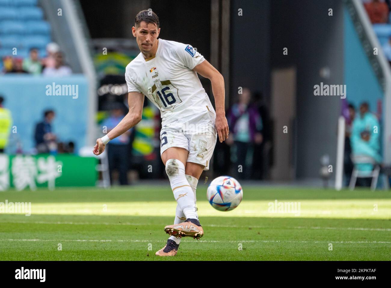 Sasa Lukic of Serbia during the FIFA World Cup Qatar 2022 Group B match ...