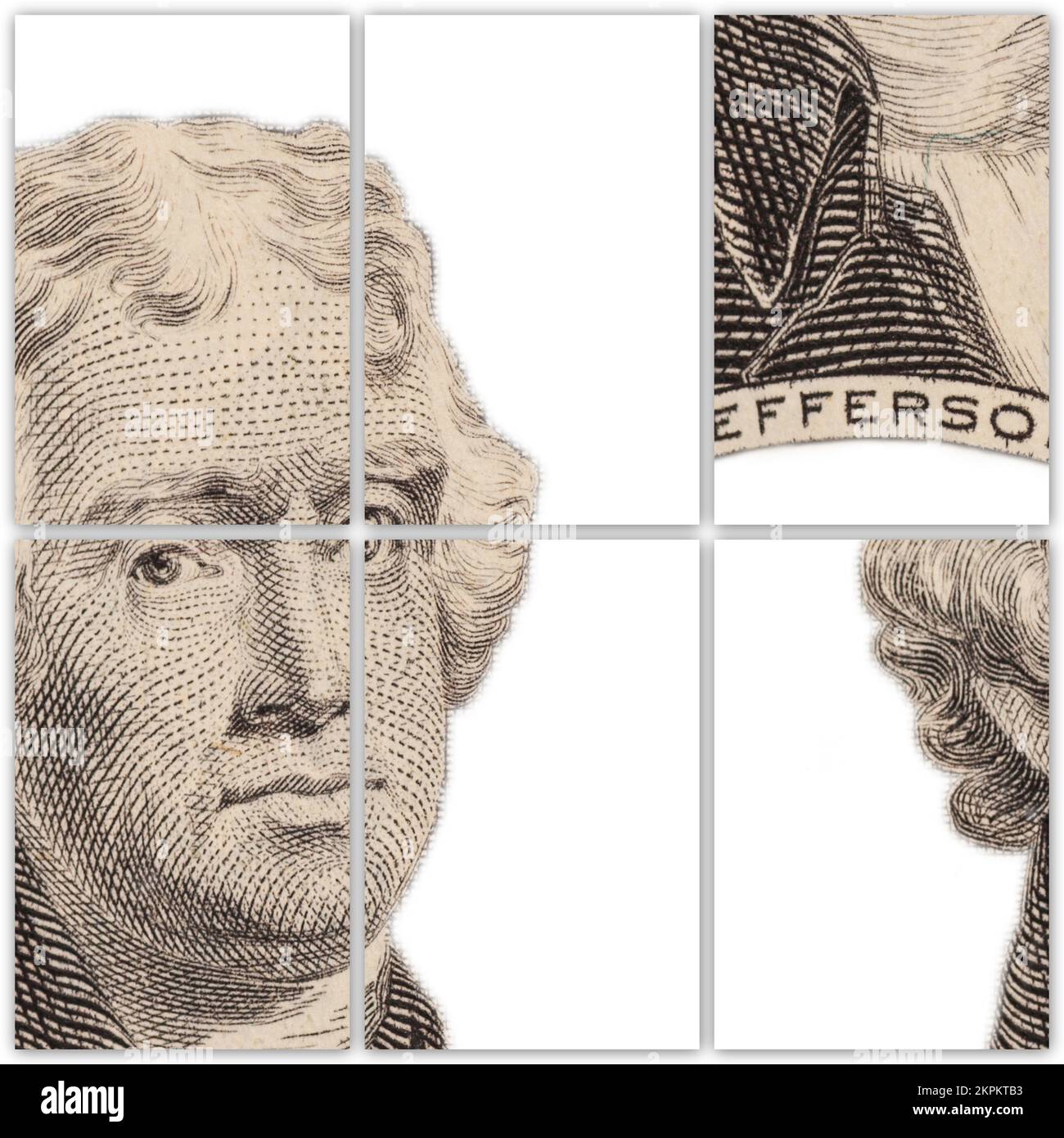 Banner with Portrait of U.S. president Thomas Jefferson Stock Photo - Alamy