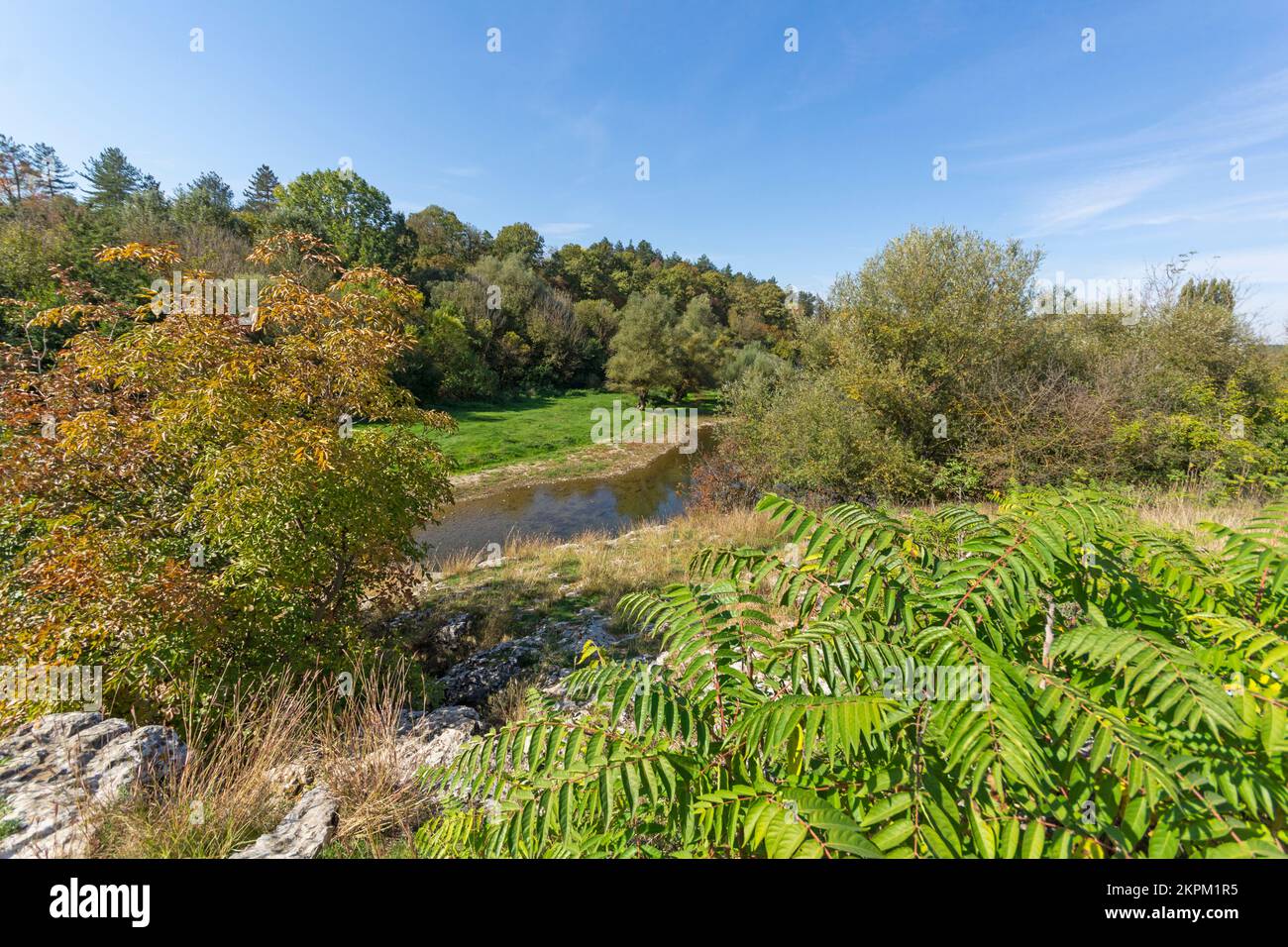 Amazing Landscape of Vit river, passing near village of Aglen, Lovech ...