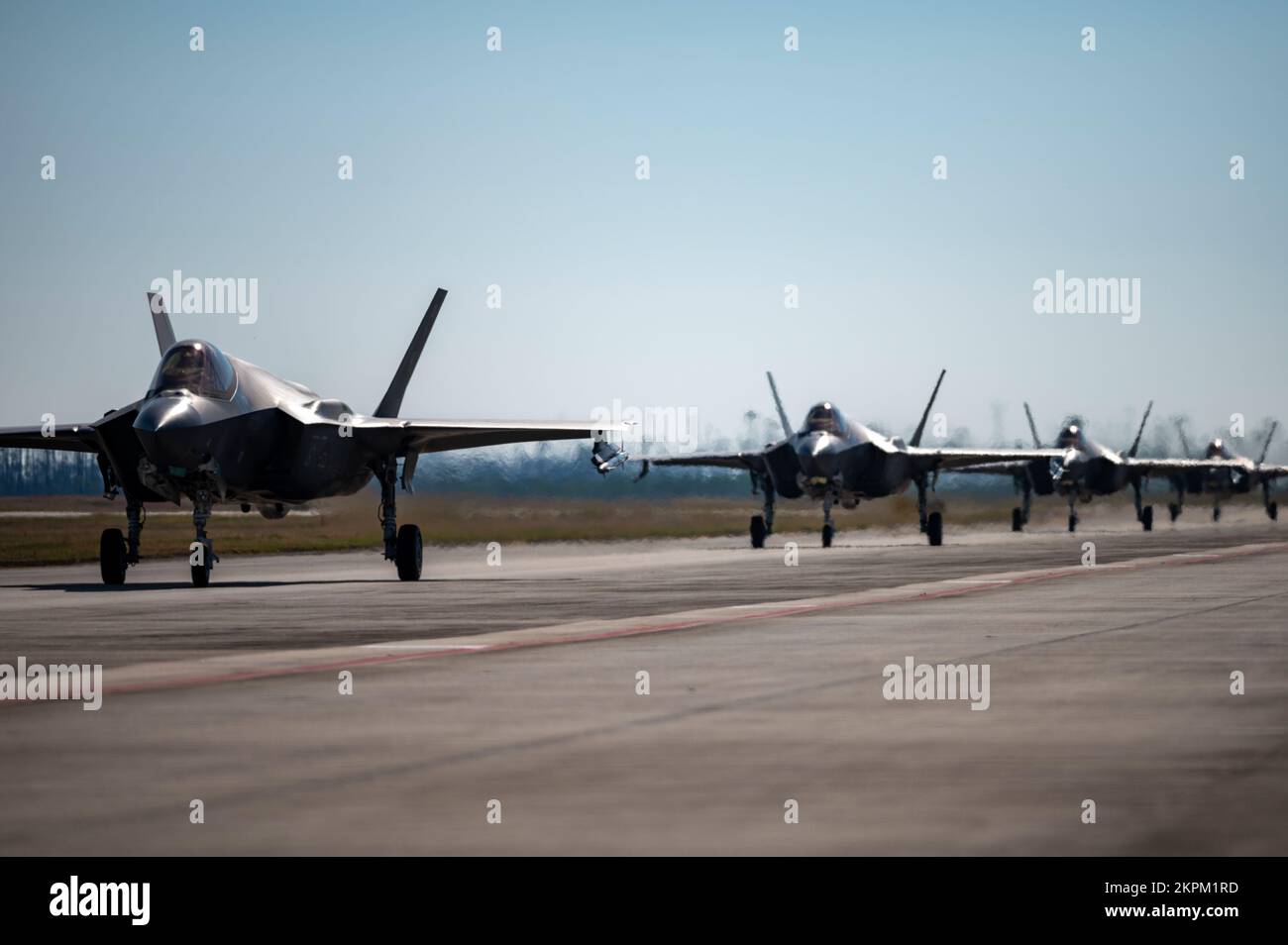 U.S. Air Force F-35A Lightning IIs assigned to 421st Fighter Squadron, Hill Air Force Base, Utah ...