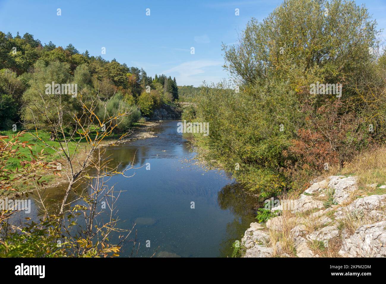 Amazing Landscape of Vit river, passing near village of Aglen, Lovech ...