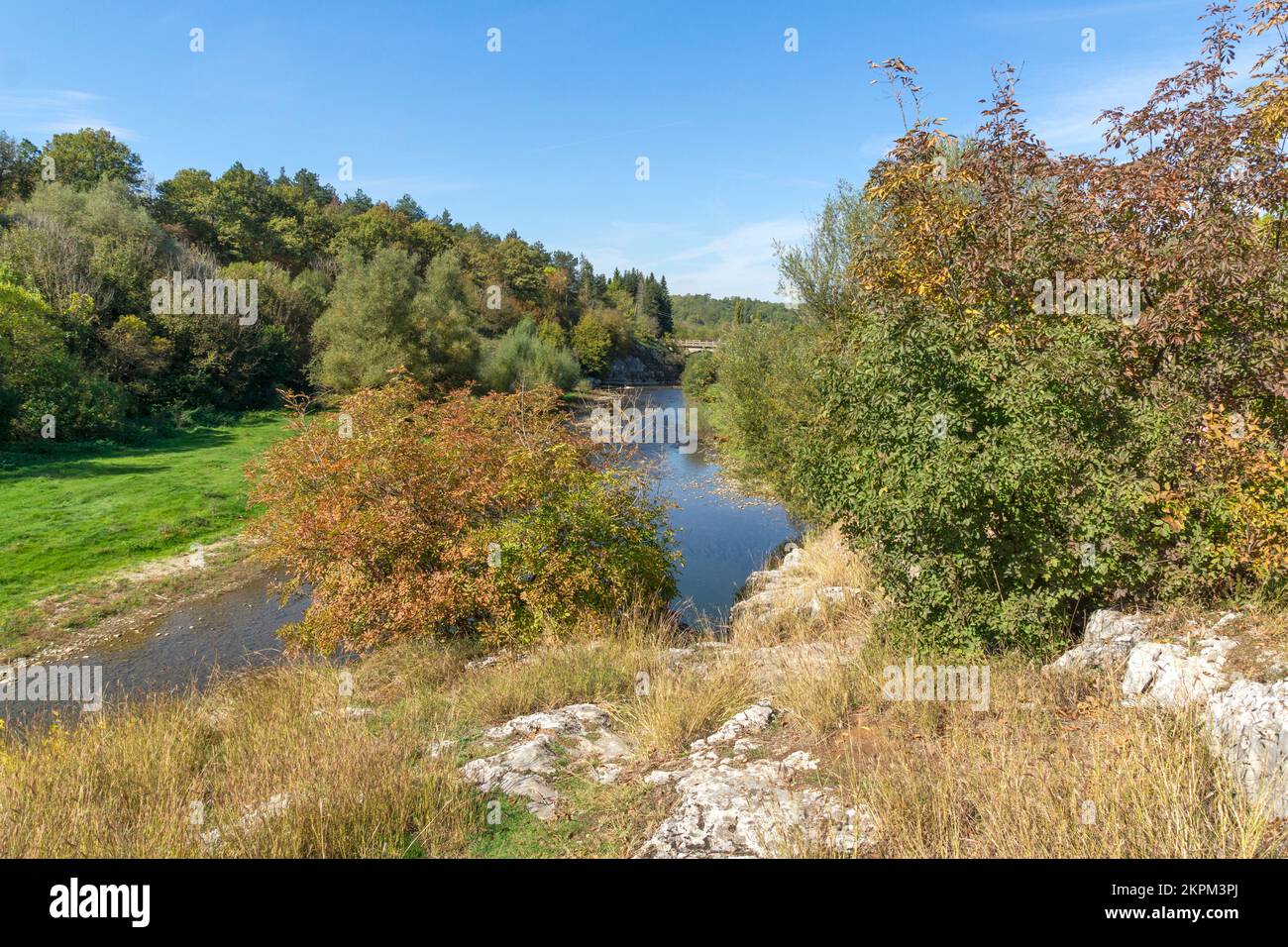 Amazing Landscape of Vit river, passing near village of Aglen, Lovech ...