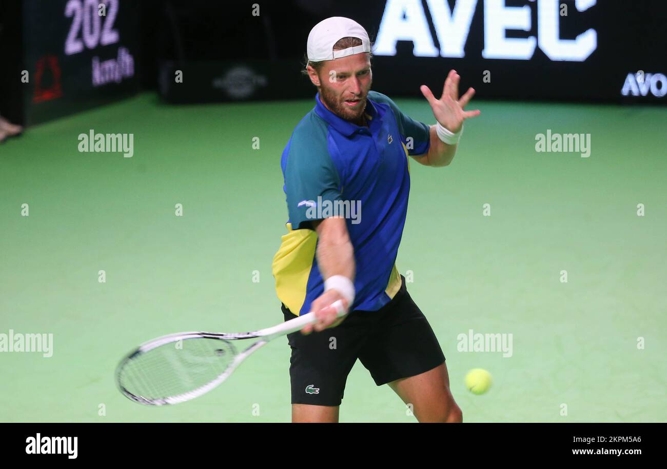 Hugo Grenier of France during the Open de Rennes 2022, ATP Challenger ...