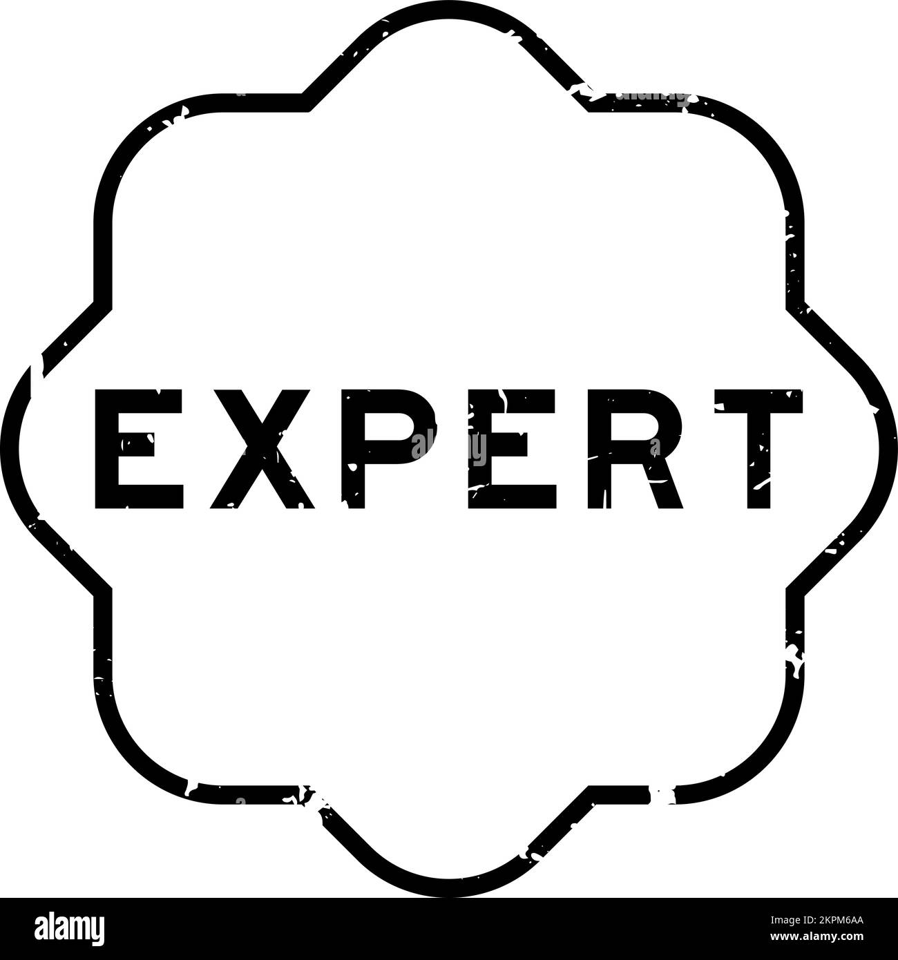 Grunge black expert word rubber seal stamp on white background Stock ...