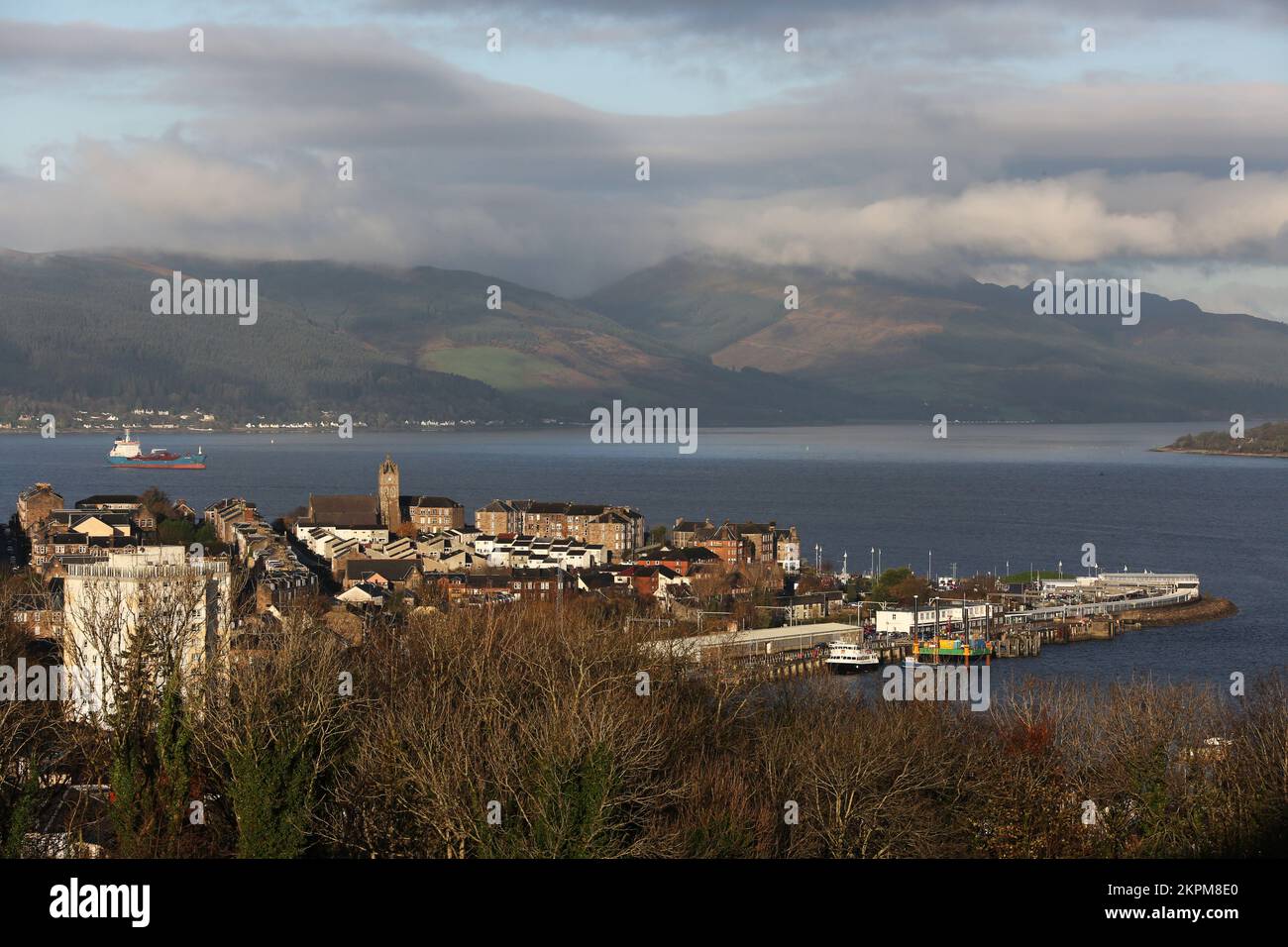 Gourock, Inverclyde, Scotland, UK. View from High School called ...