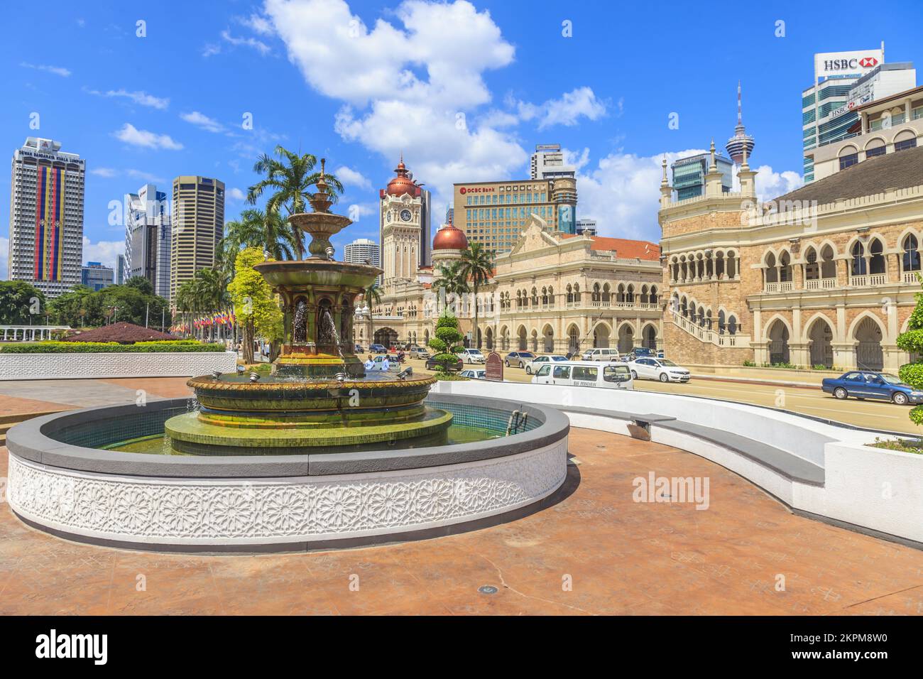 Photo of the fountain in Merdeka Square in Kuala Lumpur overlooking the ...