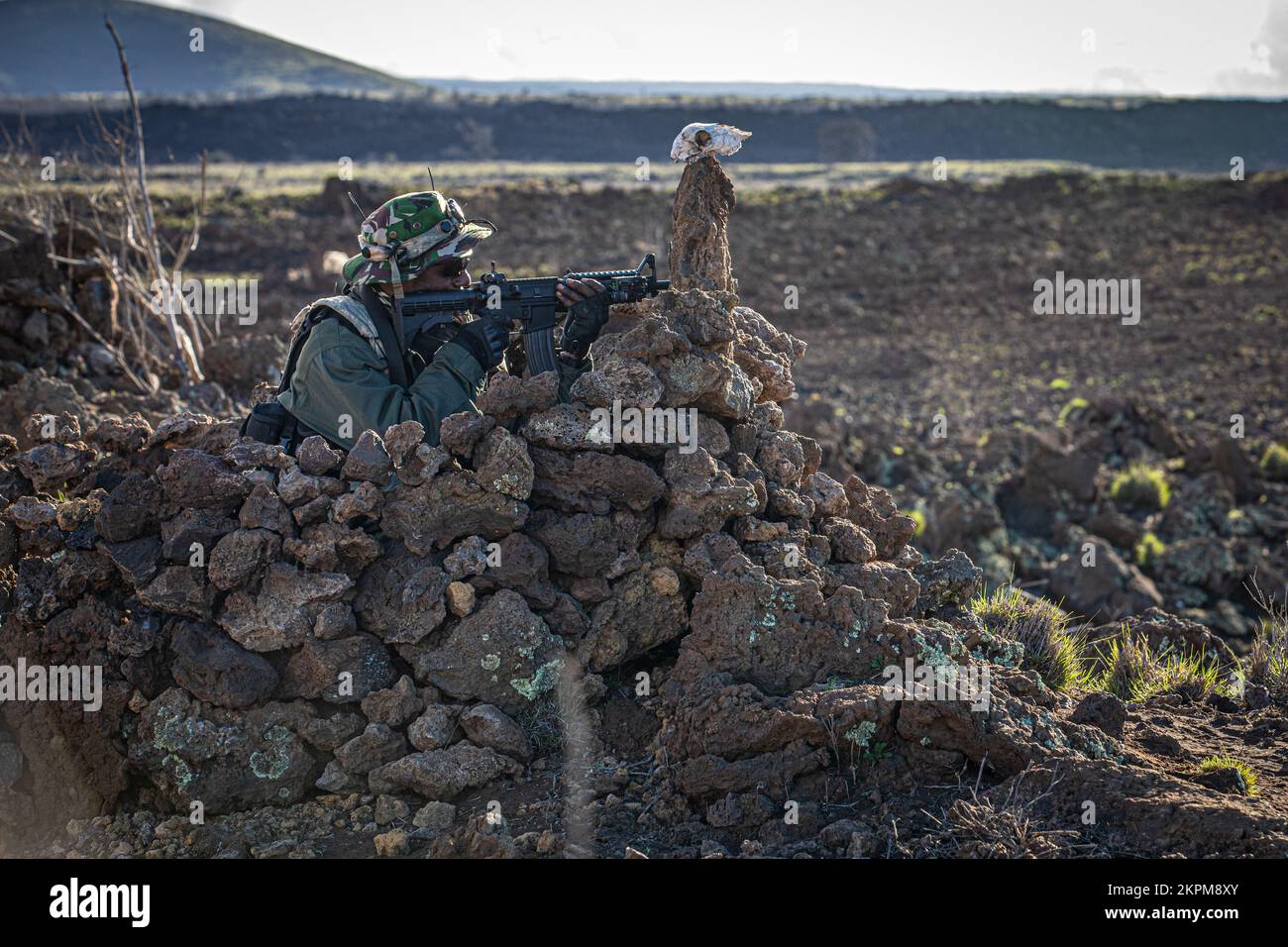 TNI Soldiers pull security while serving as the opposing force on ...