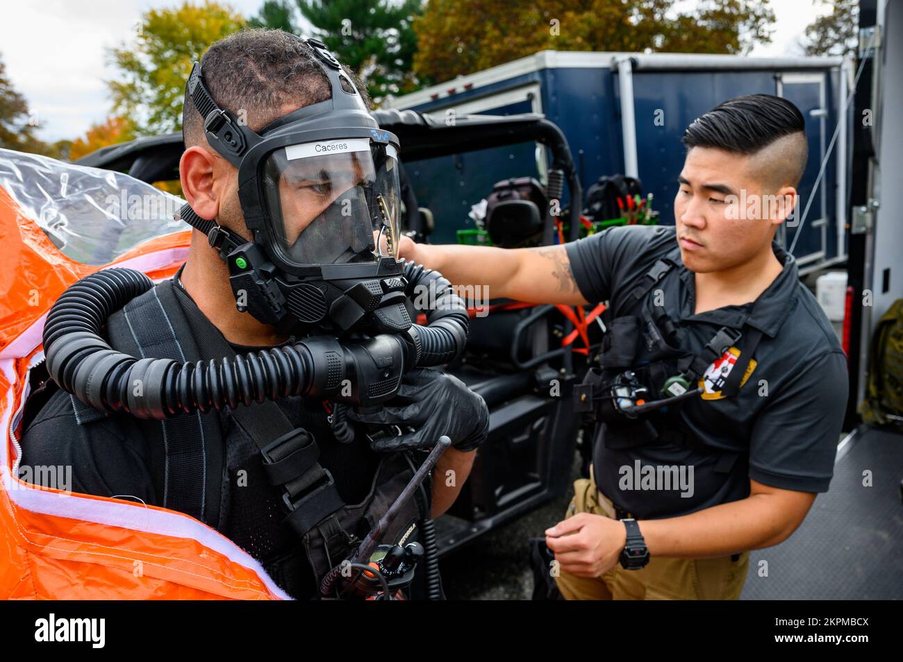 U.S. Army Sgt. William Liu, right, 24th Weapons of Mass Destruction ...