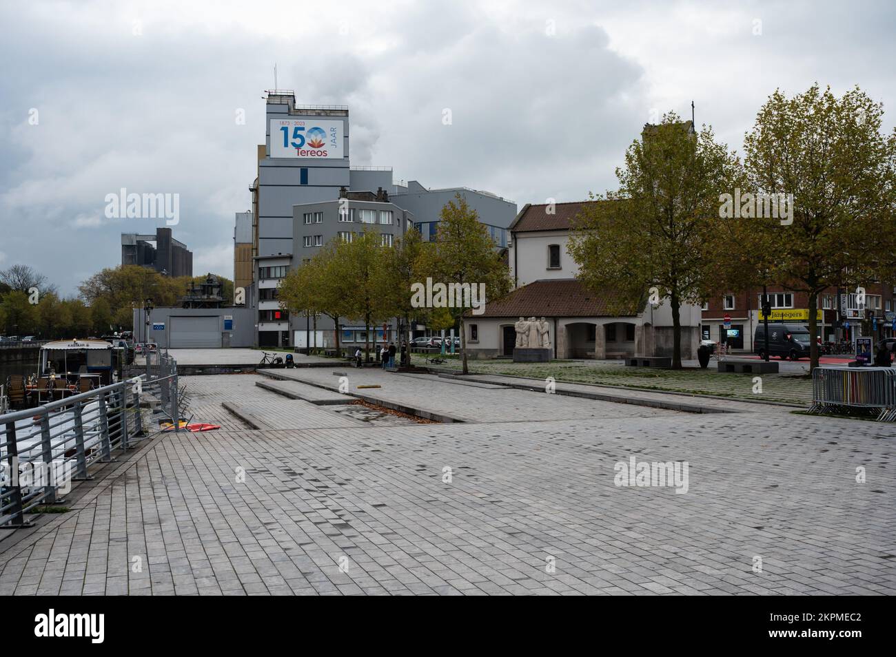 Aalst, Flemish Brabant, Belgium - 11 02 2022 - Railway station square ...