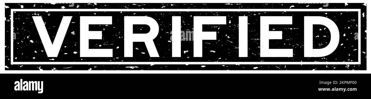 Grunge black verified word square rubber seal stamp on white background Stock Vector Image & Art ...