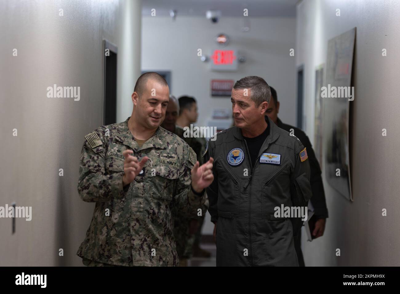 Rear Adm. Pete Garvin, right, commander, Naval Education and Training ...