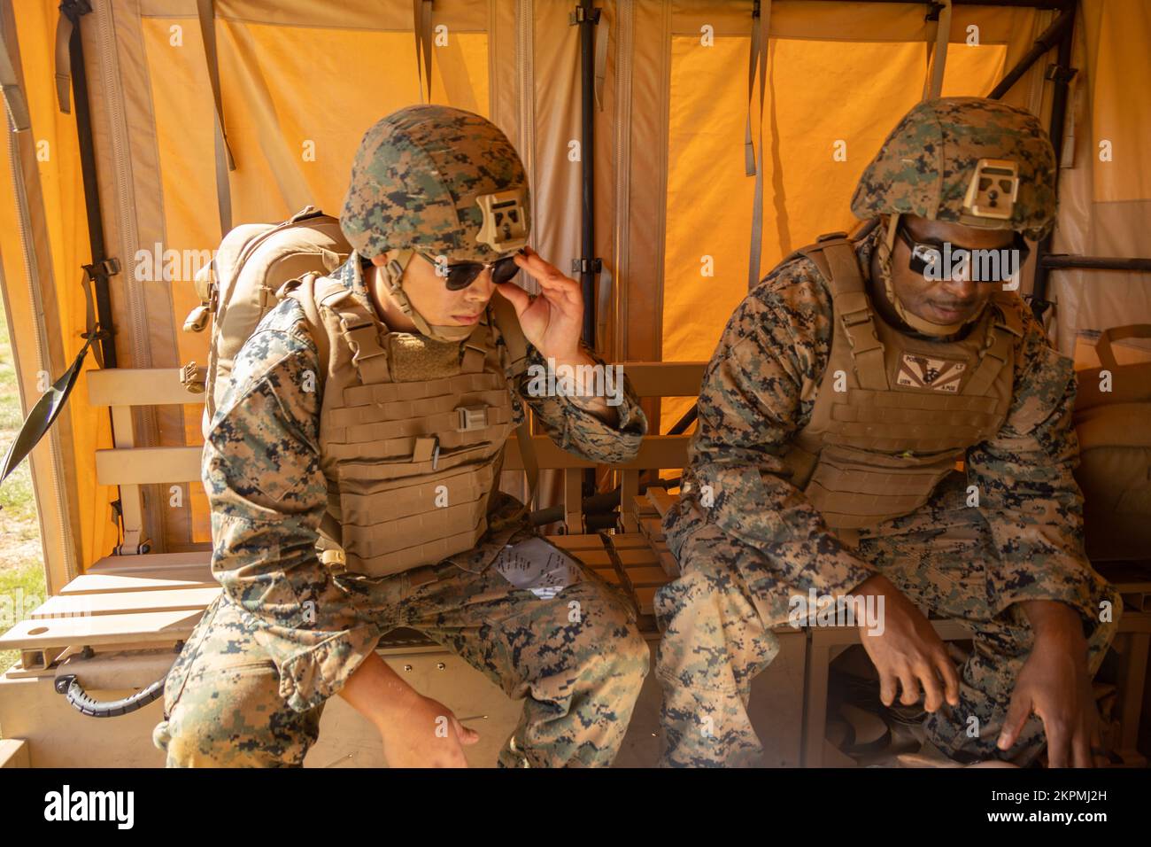 A simulated casualty is treated by Shock Trauma Platoon One, Bravo ...