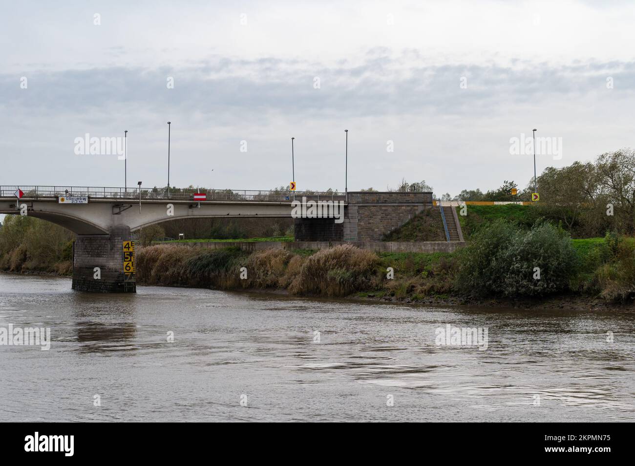 Berlare, East Flemish Region, Belgium, 11 02 2022 - Bridge over the ...