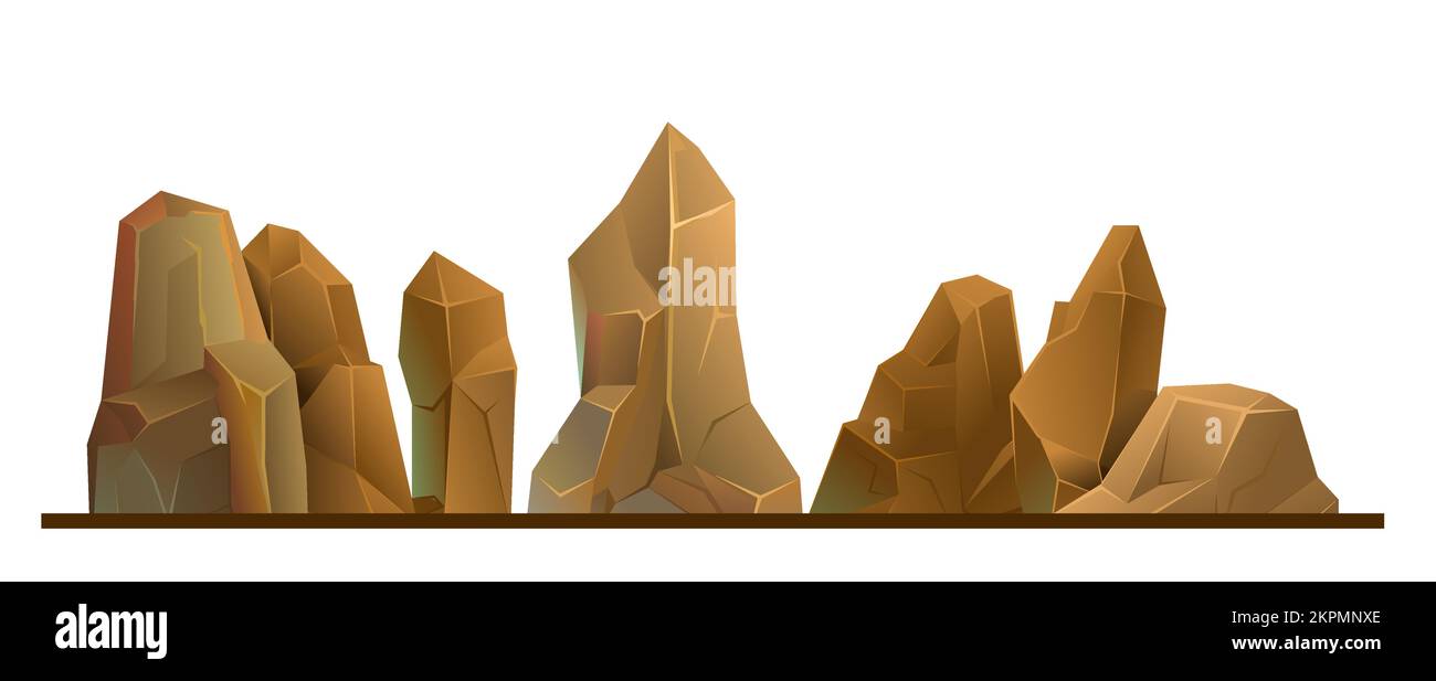 Rocks cliffs stone. Landscape mountainous. Natural land desert ...