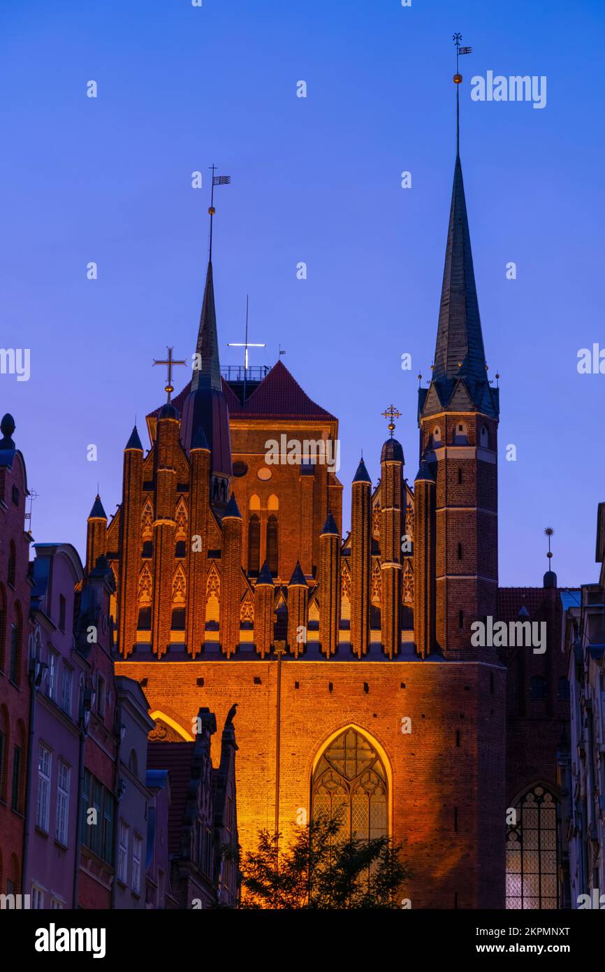 Late Gothic architecture of the St. Mary Basilica (Bazylika Mariacka ...