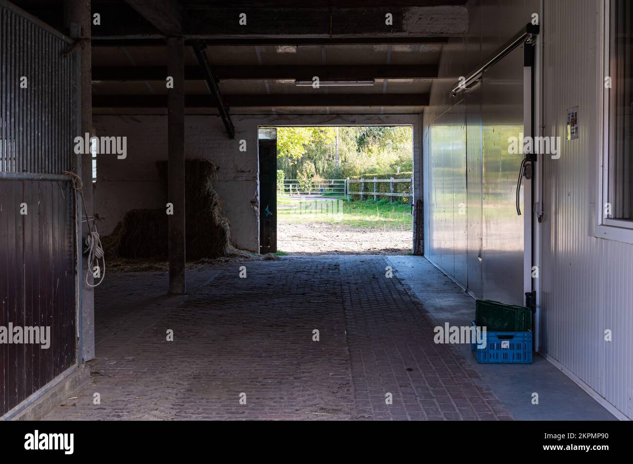 Zellik, Flemish Brabant Region, Belgium, 10 20 2022 - Inside hall of ...
