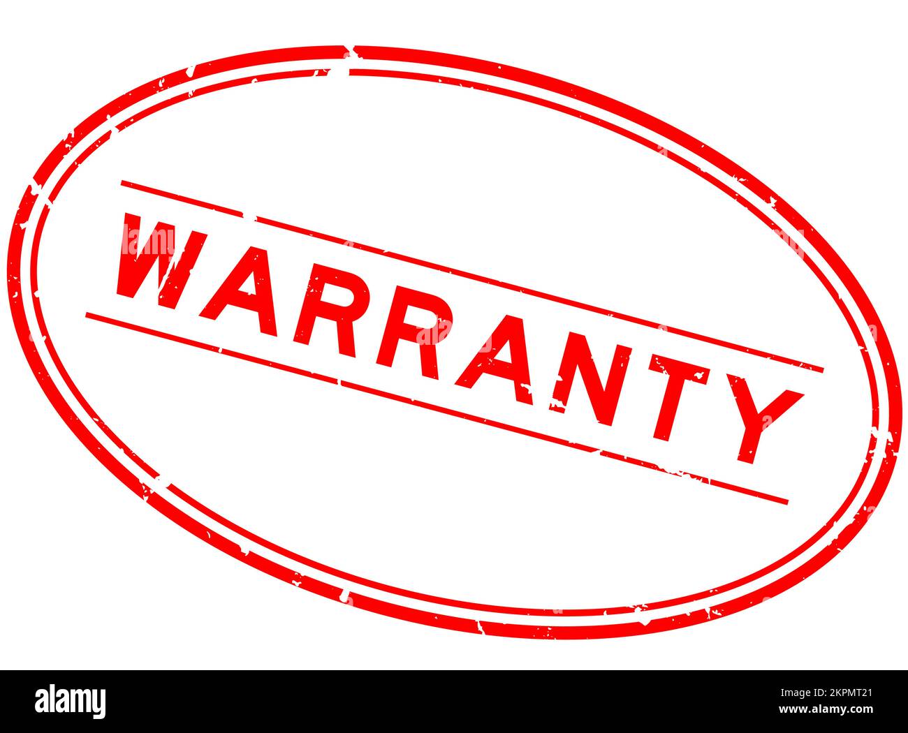 Grunge red warranty word oval rubber seal stamp on white background Stock Vector Image & Art - Alamy