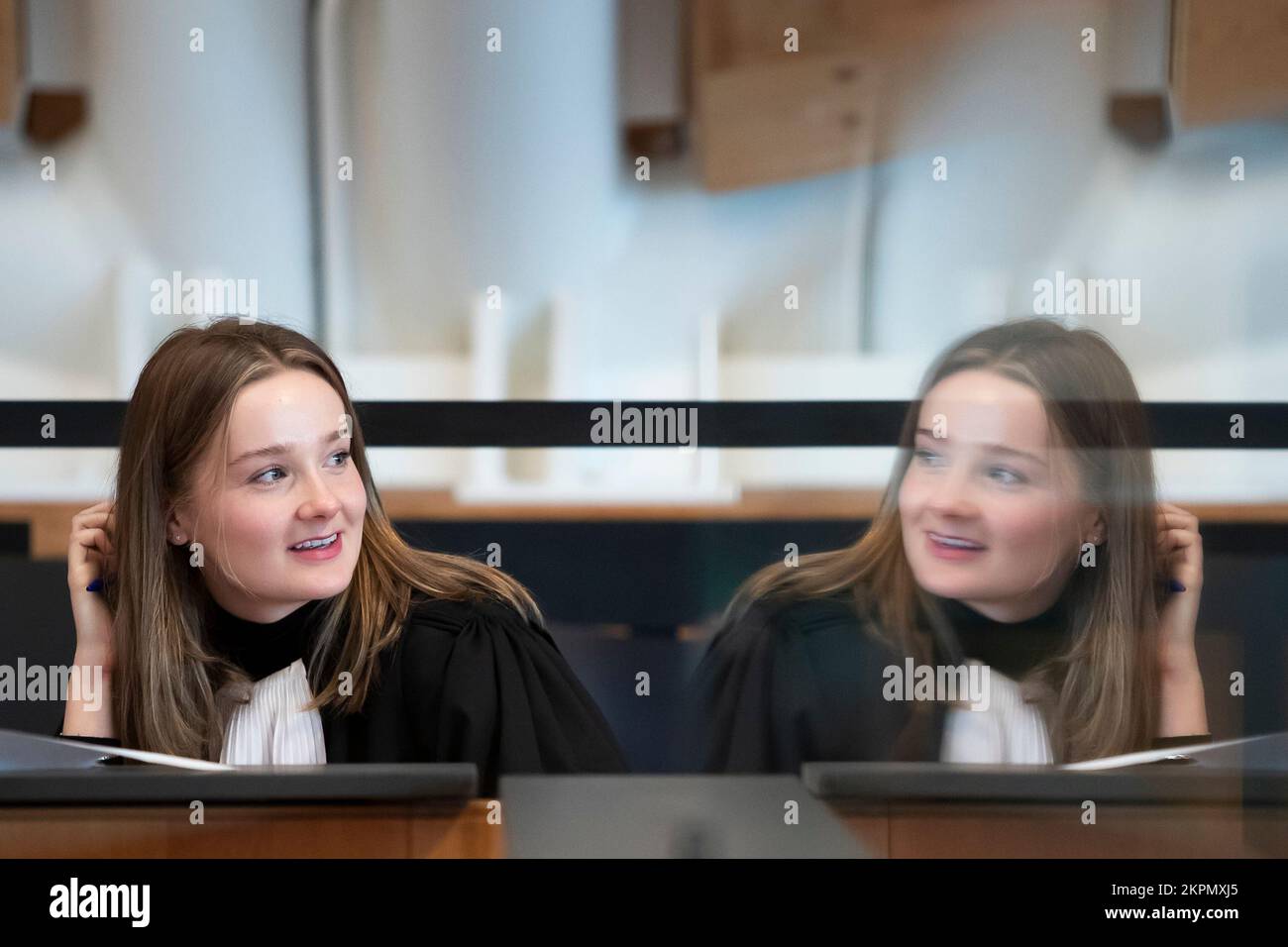 Lawyer Olivia Vermeersch pictured during the jury constitution session ...